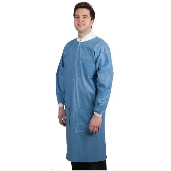 Lab Coats Knee Length Ceil Blue X-Large 45g. 10/Pk. - MARK3* | Osung USA
