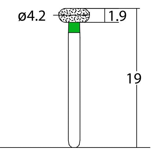 Wheel 4.2 mm Dia. Coarse Grit Diamond Bur 5 per pack. 068.42C1 | Osung USA