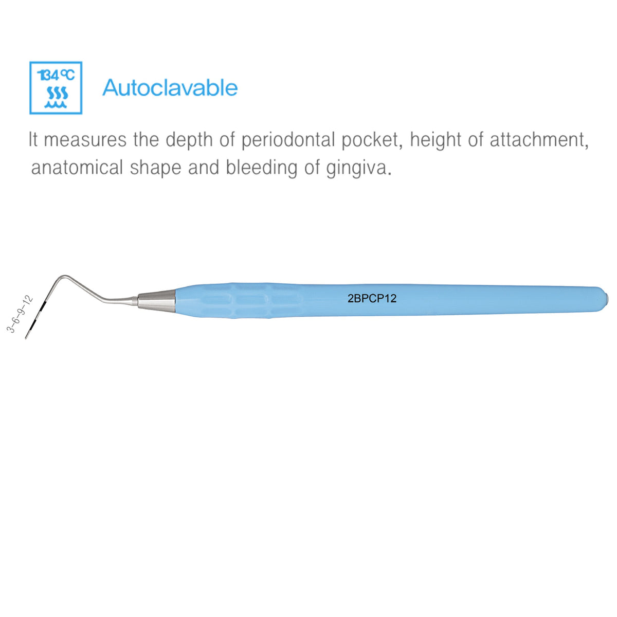 CP12 Dental Probe Autoclavable Silicone Handle Premium Osung -2BPCP12 ...