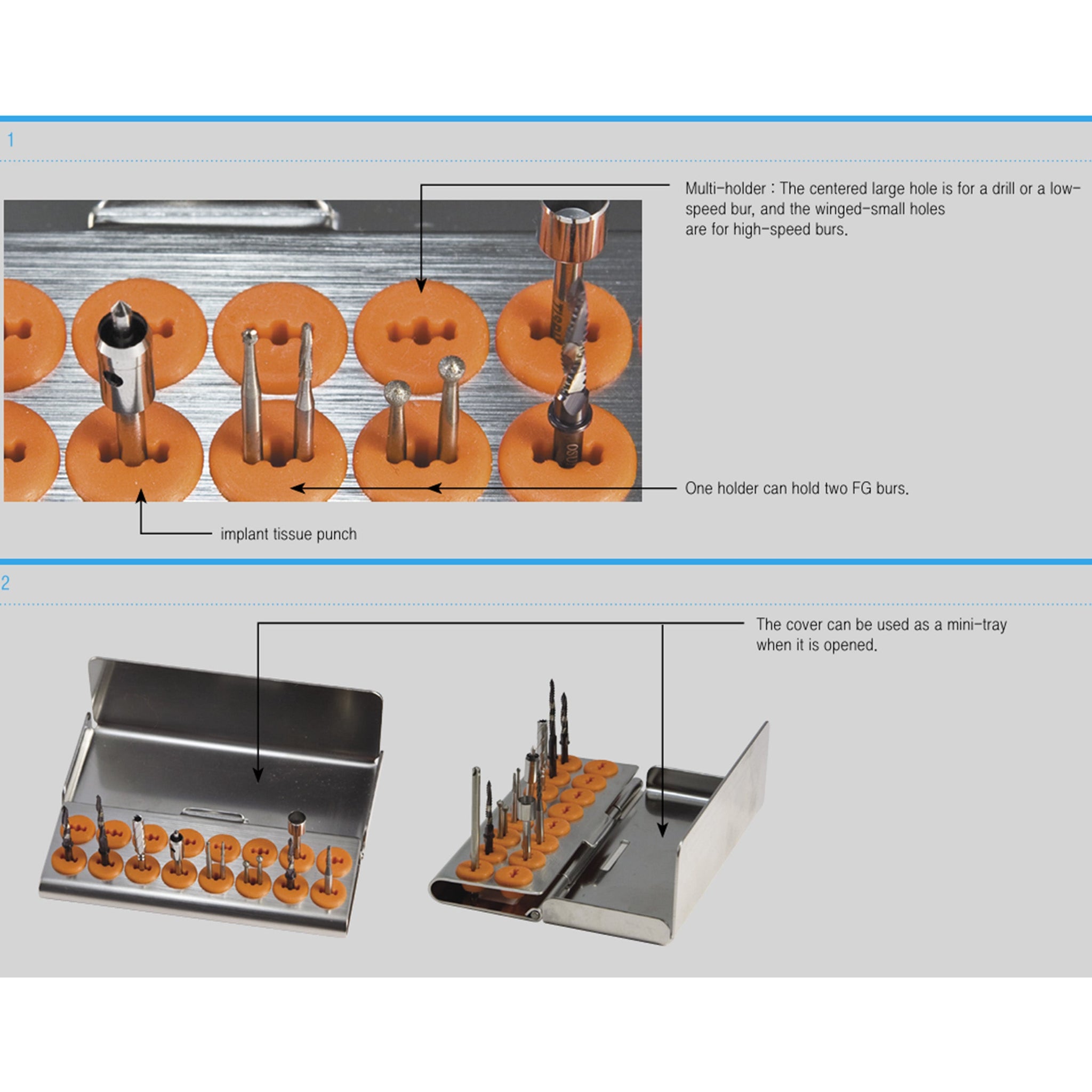 Dental Surgical Drill Bit Stand Premium Osung -DSTA16 | Osung USA