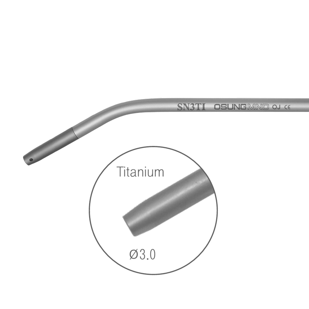 Dental Titanium Suction Tip 3mm Dia. Premium Osung -SN3TI | Osung USA