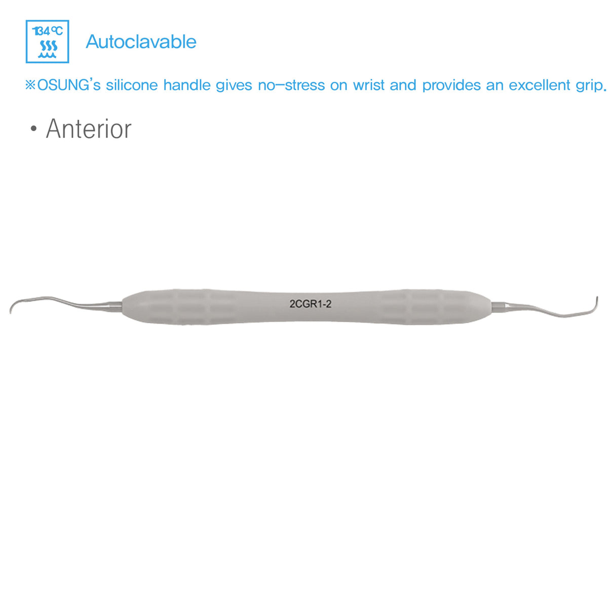 Dental 1/2 Gracey Curette Anterior, Silicone Handle Premium Osung ...