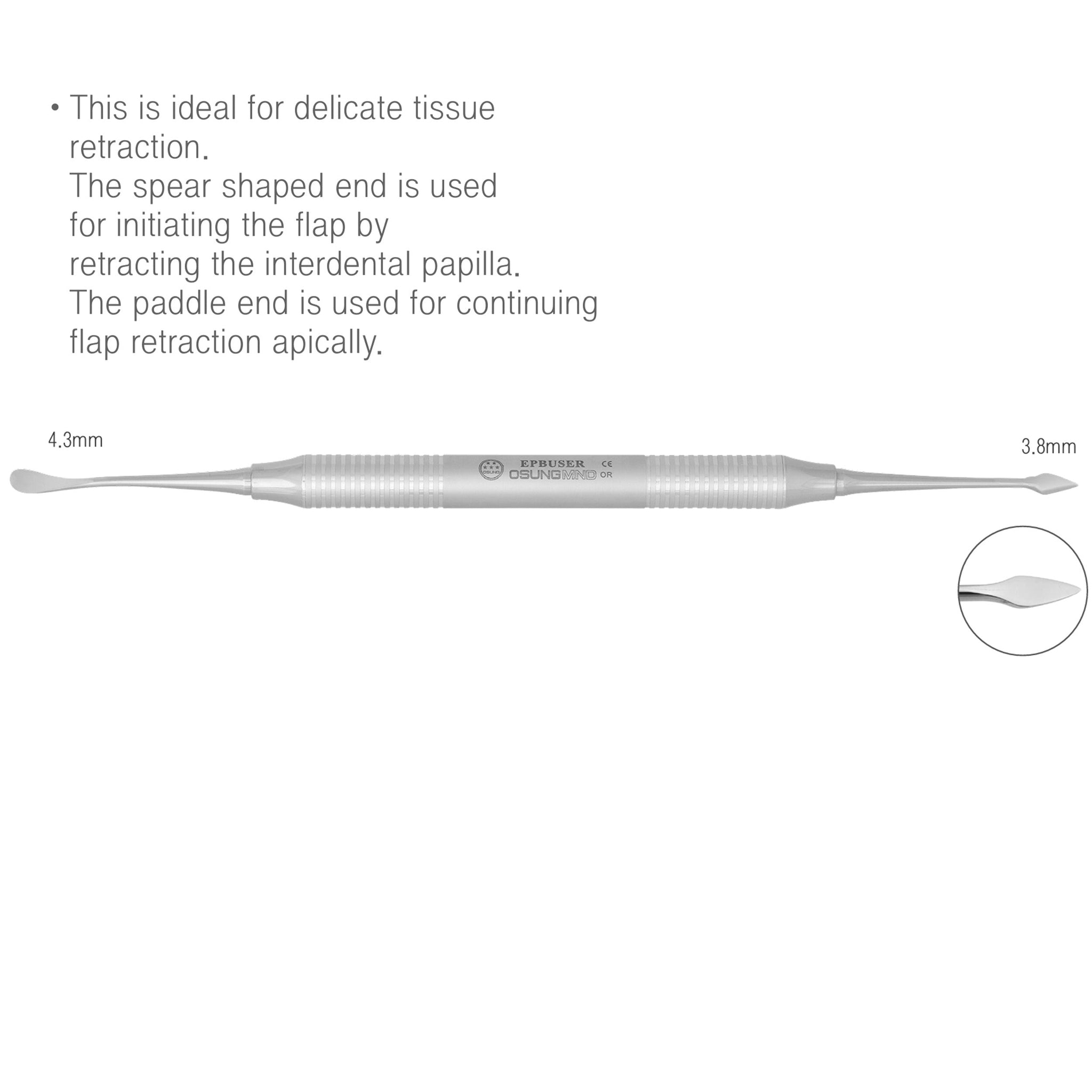 Dental Periosteal Elevator BUSER 4.3mm/3.8mm Osung -EPBUSER | Osung USA