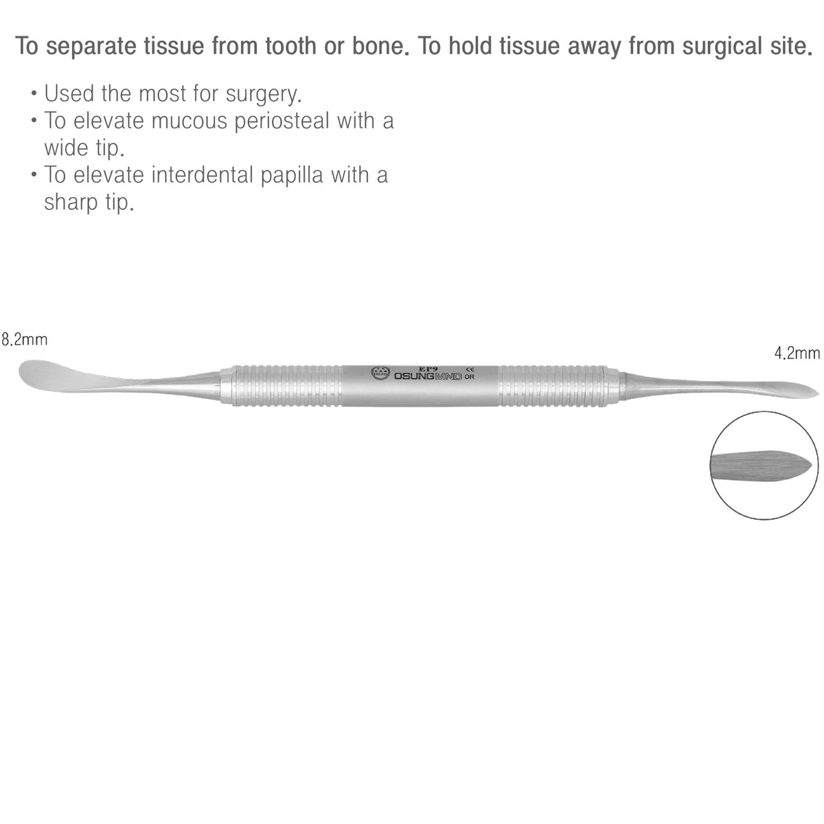 Dental Periosteal Elevator #9 Molt 9 Premium Osung -EP9 | Osung USA